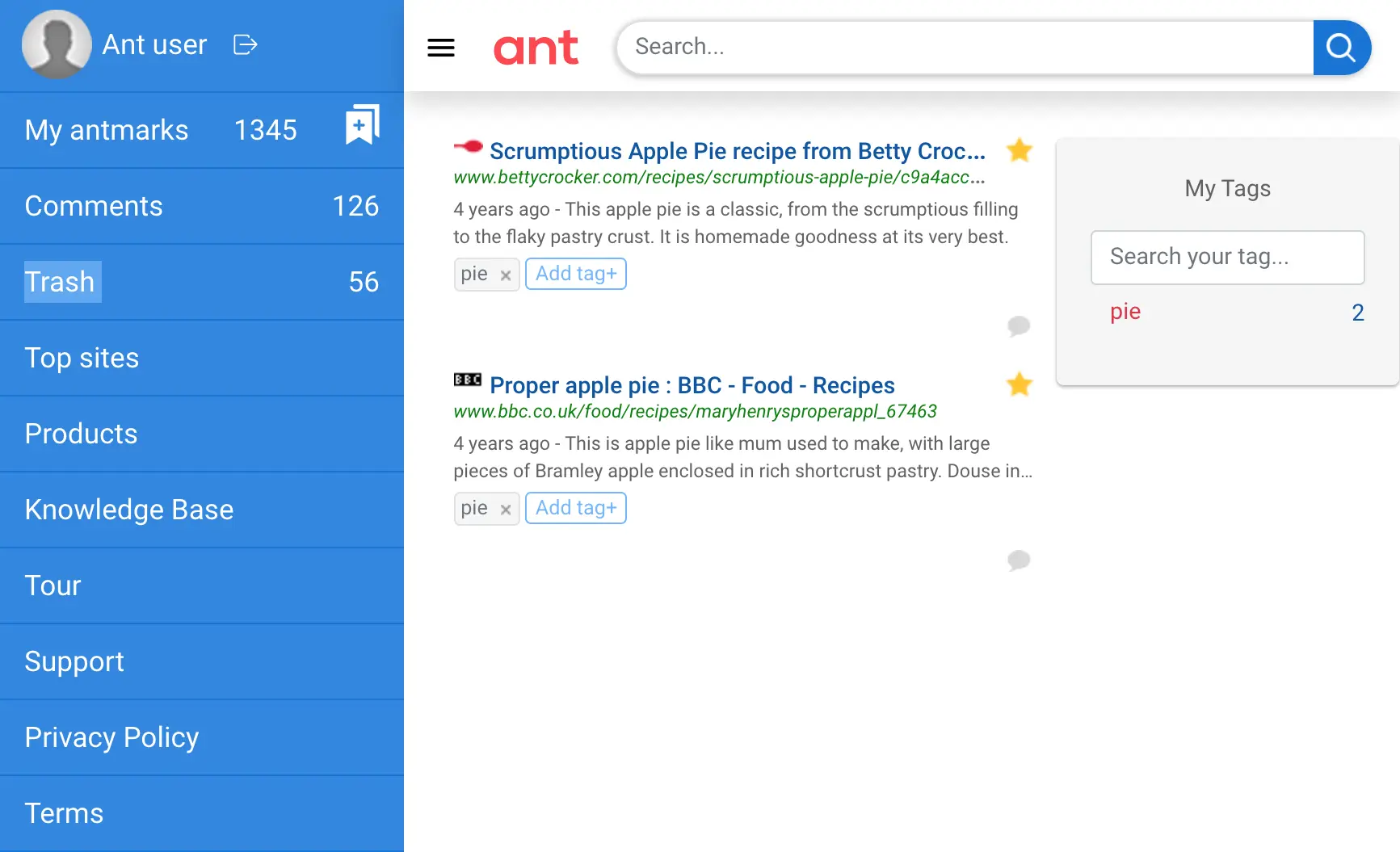 Ant.com - Search and bookmark the web with Ant.com!